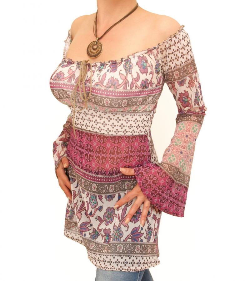 Mesh off the Shoulder Gypsy Top