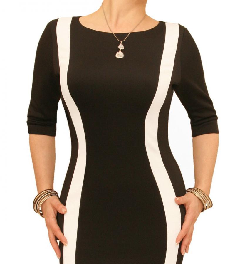 Black and Ivory Shift Dress